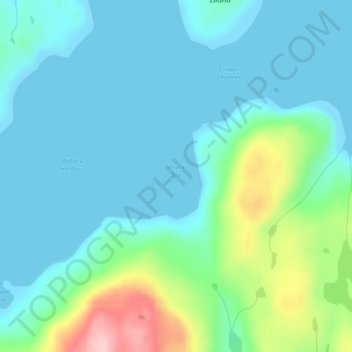 Topografische Karte Wreck Bay, Höhe, Relief